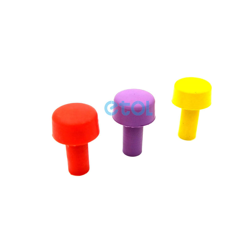 Custom made silicone rubber stoppers/colored rubber stoppers - ETOL
