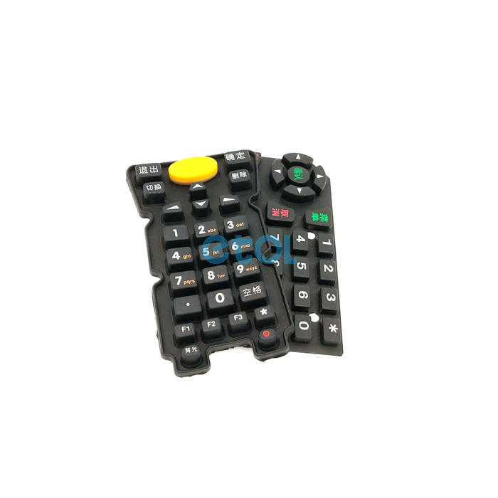 Custom molded high quality silicone keypads for remote control - ETOL