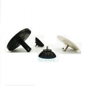 Custom made silicone rubber vacuum threaded suction cups - ETOL