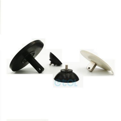 Custom made silicone rubber vacuum threaded suction cups - ETOL