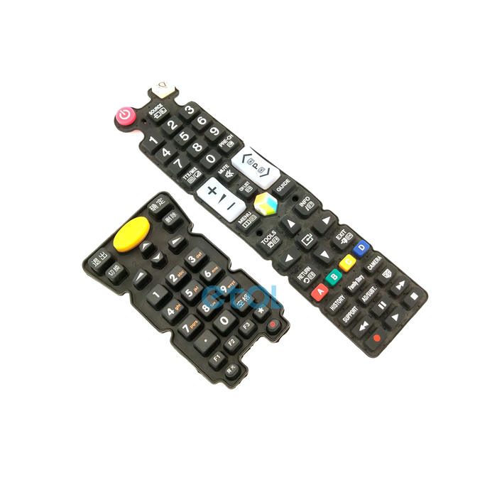 Durable silicone function buttons/remote keypads for TV - ETOL