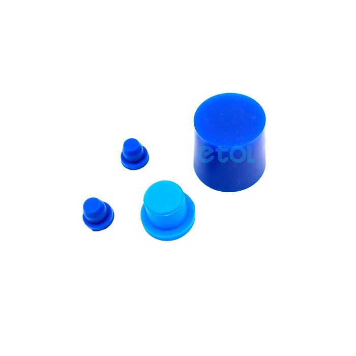 Colorful silicone stoppers/medical plugs/caps with different sizes - ETOL