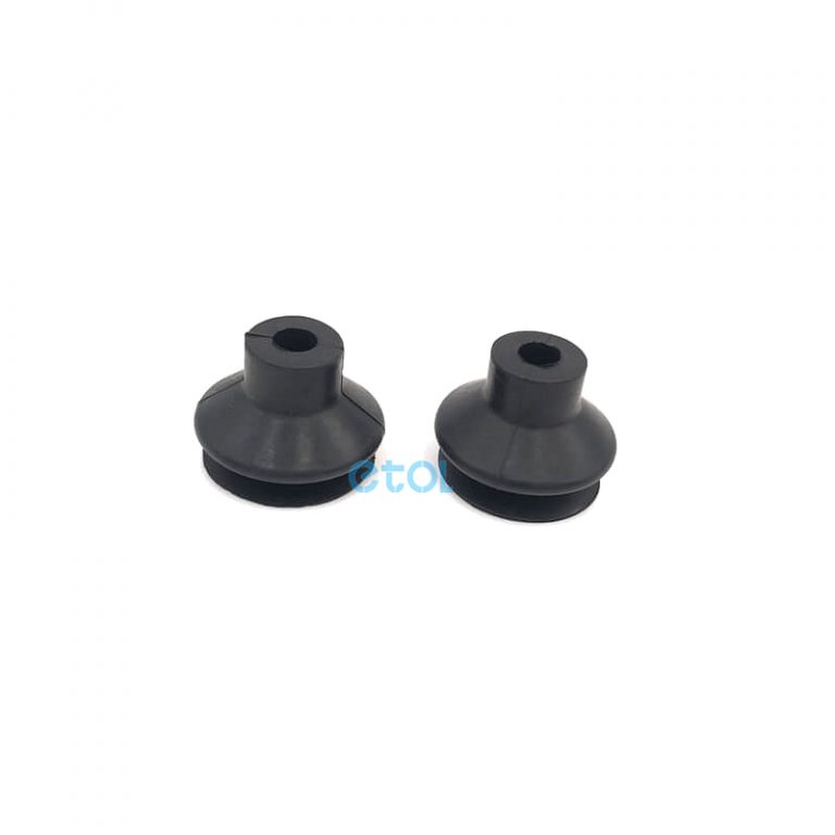 Heat resistant molded silicone rubber bellows vacuum suction cups - ETOL
