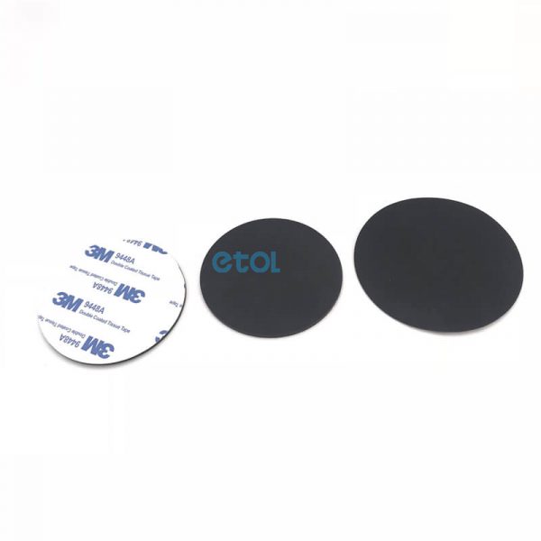 Flat round rubber pad with 3M adhesive backed - ETOL