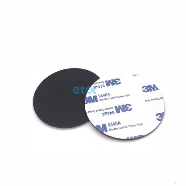 Flat round rubber pad with 3M adhesive backed - ETOL