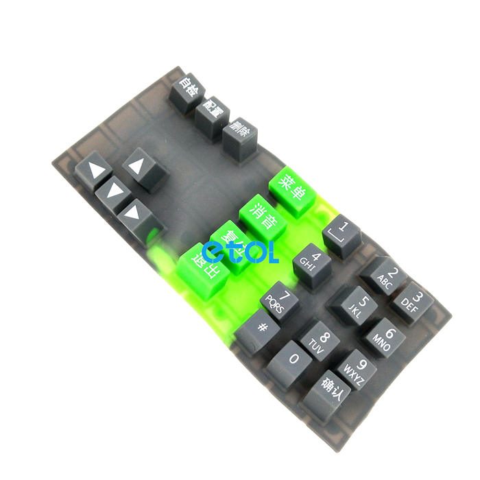 silicone keypads/silicone elastic keystroke for equipment - ETOL