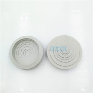 Small molded hard silicone white round vibrating foot pads - ETOL