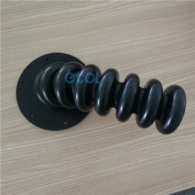 Custom made spring waterproof large silicone rubber bellows - ETOL