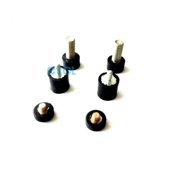 Custom various rubber bumper/shock-absorber with metal screw - ETOL