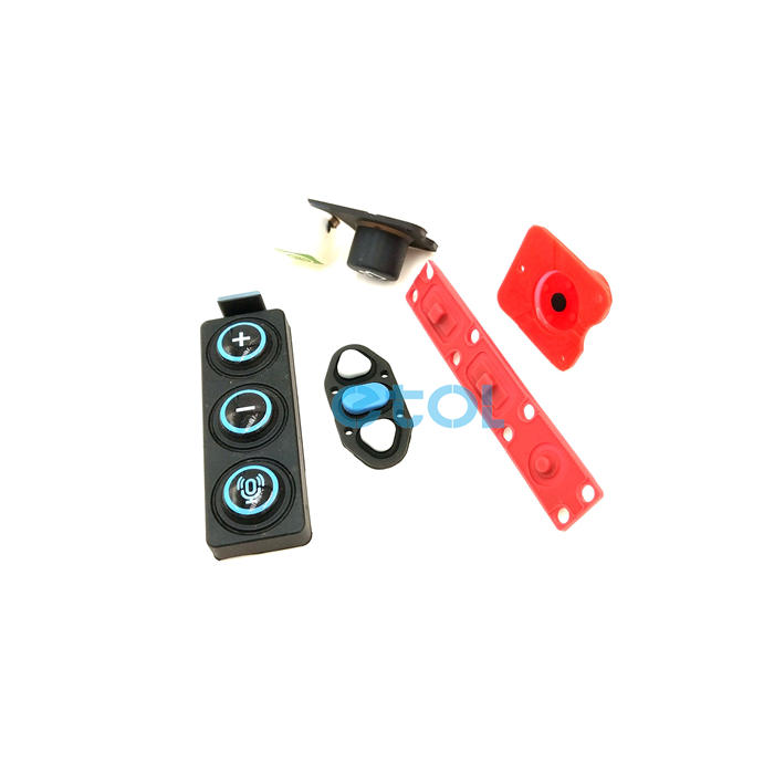 Hot sell waterproof silicone key buttons/colored rubber keypads - ETOL