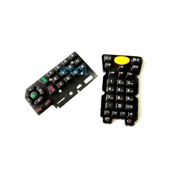 silicone conductive numeric keypads/elastic switch buttons - ETOL