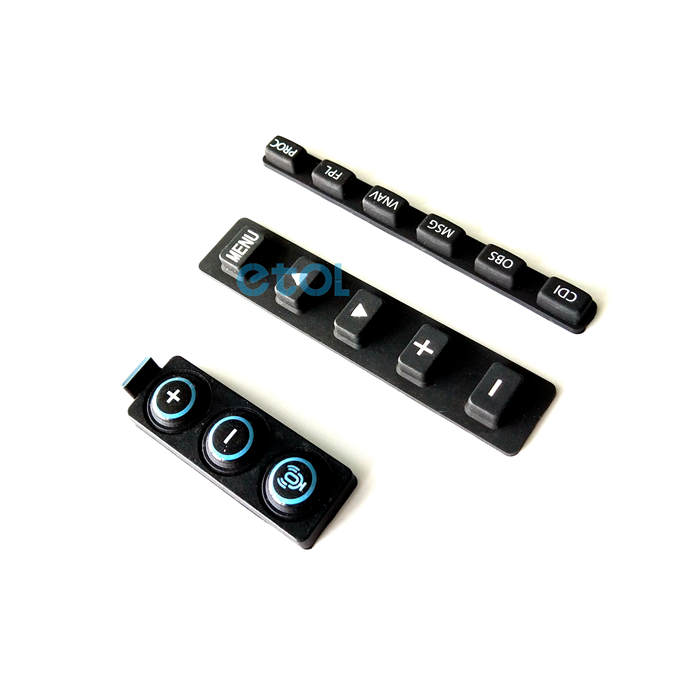 Custom silicone rubber key buttons/numeric elastic keypad - ETOL