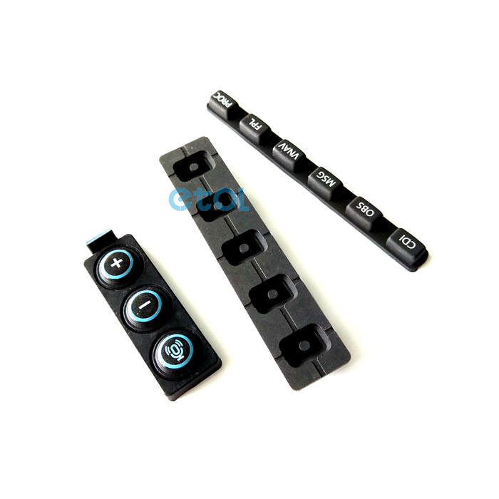 black rubber conductive keypad/silicone elastic switch buttons - ETOL