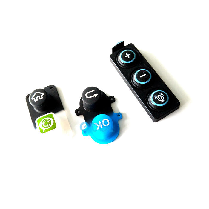 Custom molded silicone single buttons/rubber keypads - ETOL