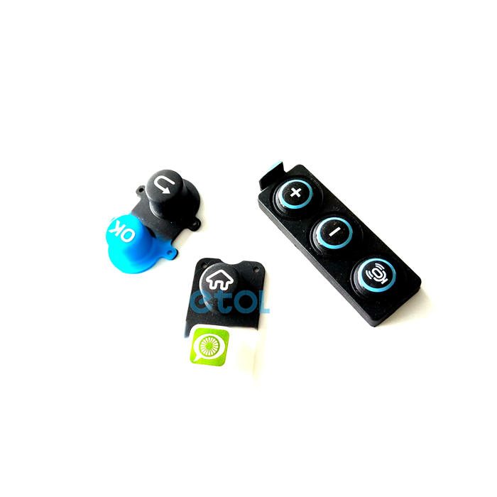 Custom various automotive rubber push buttons/elastic silicone keypad ...