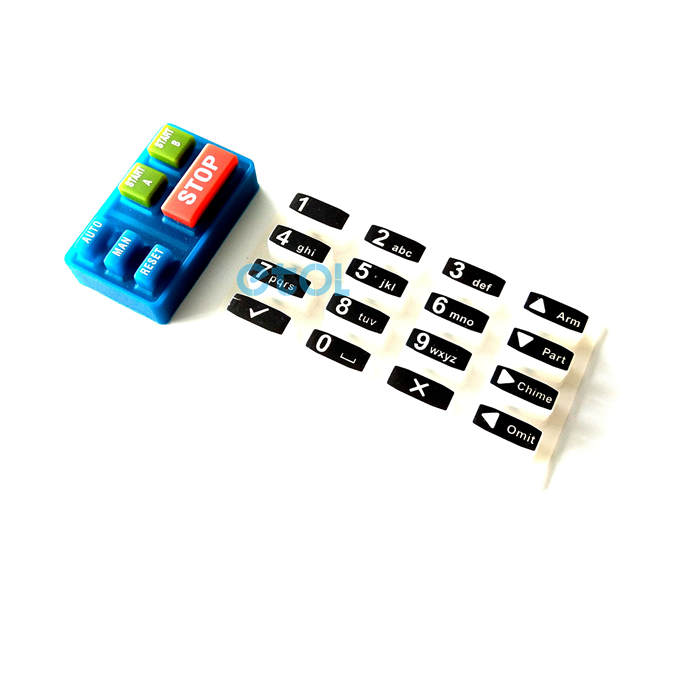 custom rubber push buttons/conductive numeric keypad - ETOL