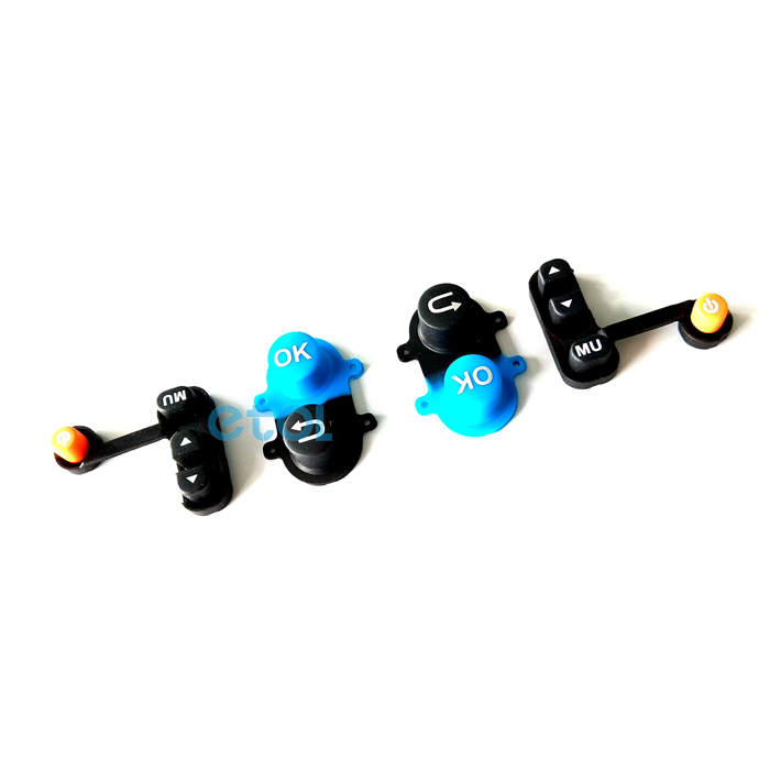 Hot sell waterproof silicone key buttons/colored rubber keypads - ETOL