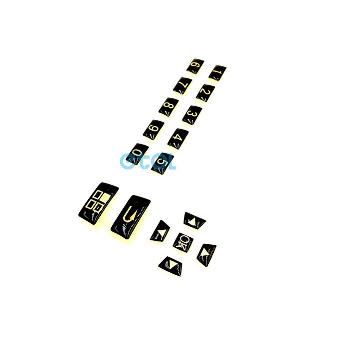 molded transparent silicone keypad/elastic numeric buttons - ETOL