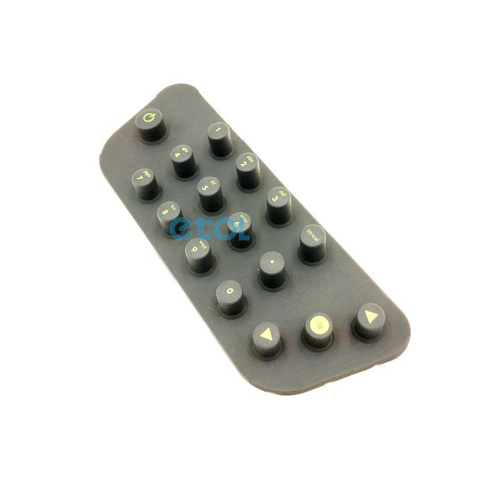 Industrial machine elastic silicone conductive keypads - ETOL