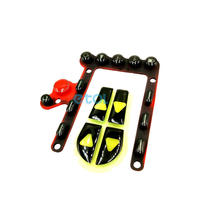 silicone switch buttons/rubber elastic keypad with silk printing - ETOL