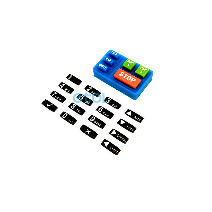 Silicone numeric elastic keypads rubber automotive buttons - ETOL