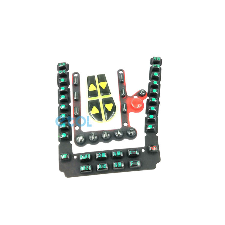 molded flexible rubber silicone colored keypad buttons - ETOL
