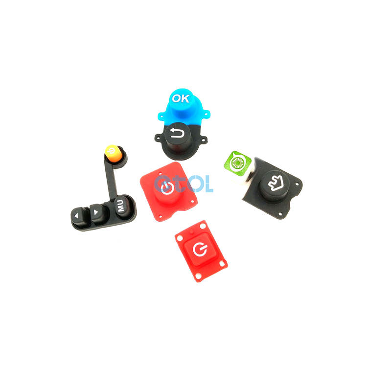 Silicone rubber remote pad button with conductive carbon pill - ETOL