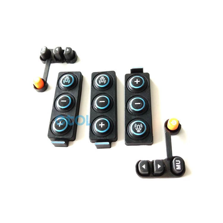 Custom silicone rubber parts small sizes molded key buttons/keypad - ETOL