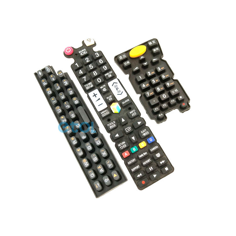 conductive carbon pill rubber keypads/molded remote elastic buttons - ETOL