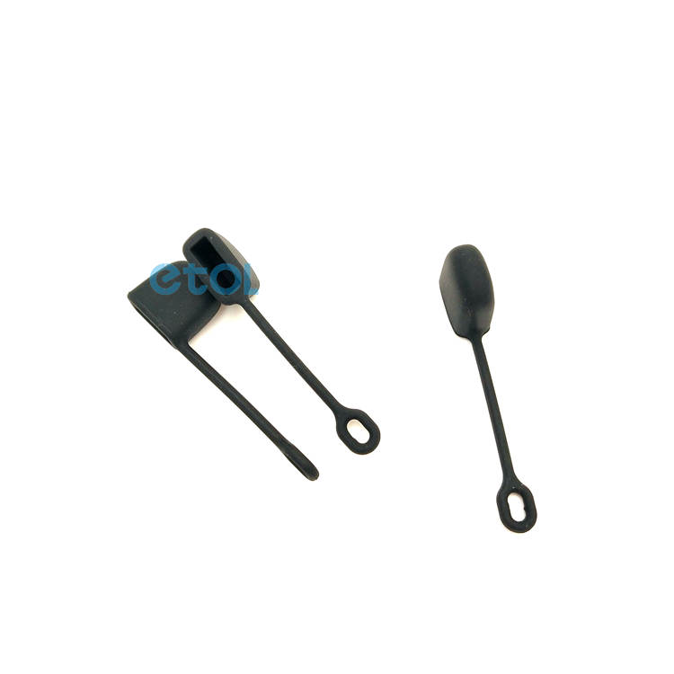 molded flexible rubber silicone sealing caps/covers with pull-ring - ETOL