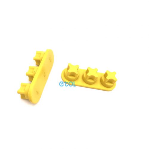 Custom Yellow Colored Silicone Rubber Blanking Plug - ETOL