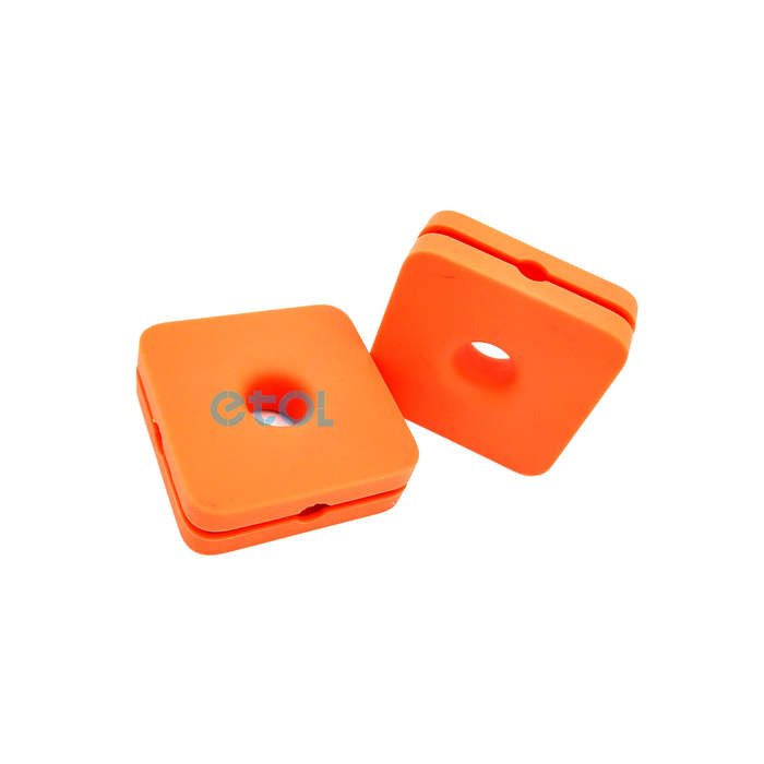 Custom molded square silicone grommet/flexible cable grommets - ETOL