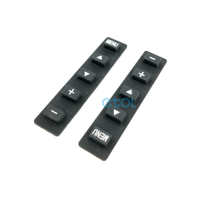 Conductive silicone remote buttons/keypads with silk printing - ETOL