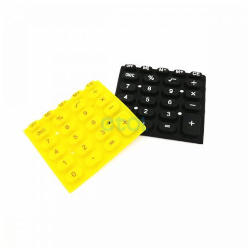 Flexible silicone rubber keypad for calculator with carbon bill - ETOL