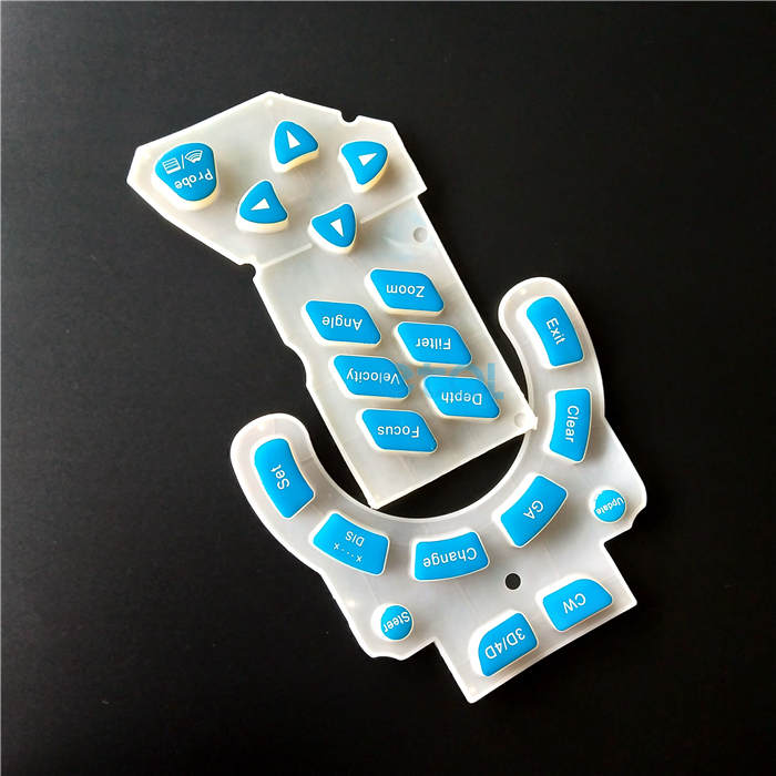rubber silicone flexible medical prototype keypad with radium carving ...