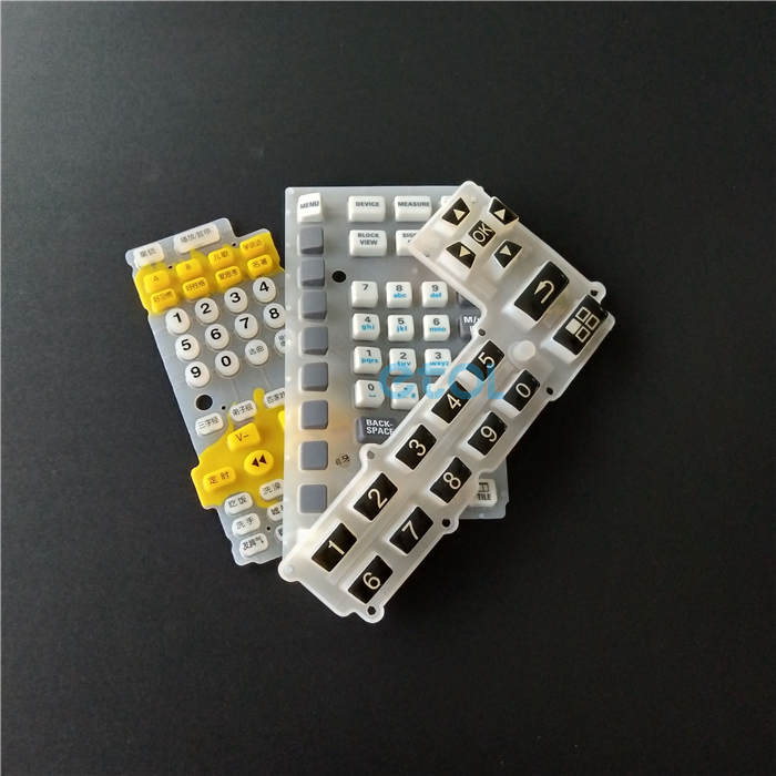 High quality flexible silicone function keypad/switch push buttons - ETOL