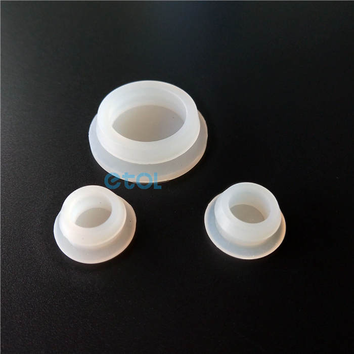 Custom transparent silicone rubber seal caps/clear plugs/covers - ETOL