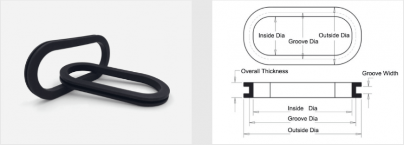 30x60mm oval rubber grommet supplier - ETOL